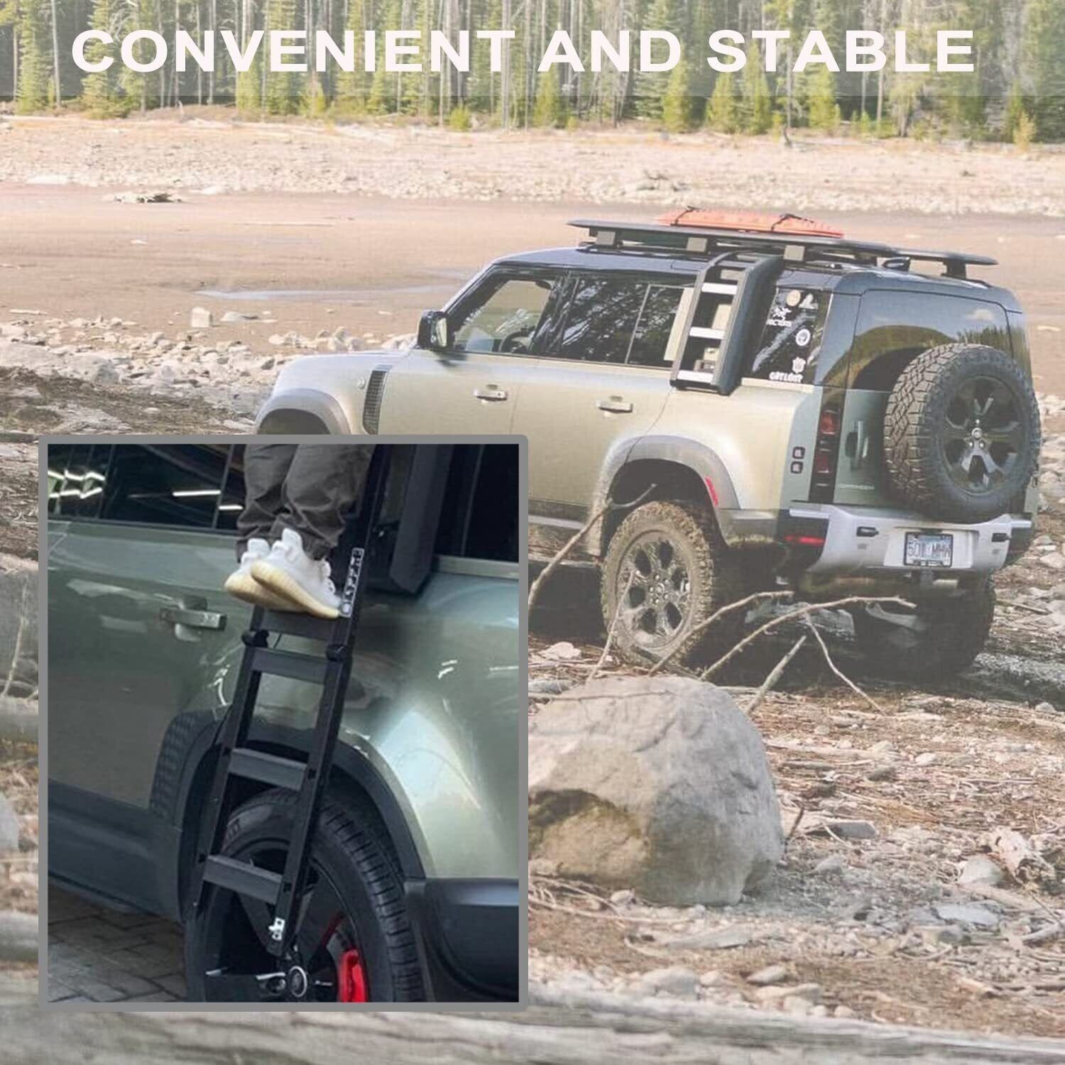 Side Roof Rack Access Ladder For Land Rover Defender 90/110 L663 2020 ...