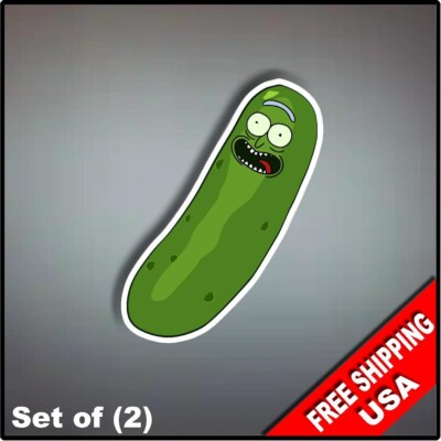 Set of (2) Pickle Rick Vinyl Decal Sticker 6" x 4.6" Rick and Morty ...
