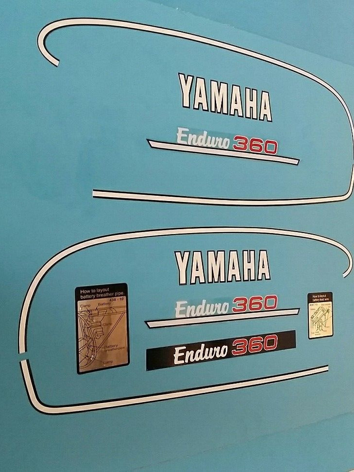 YAMAHA DT360 TANK AND SIDE COVER DECAL GRAPHIC SET (#*Y24) | eBay