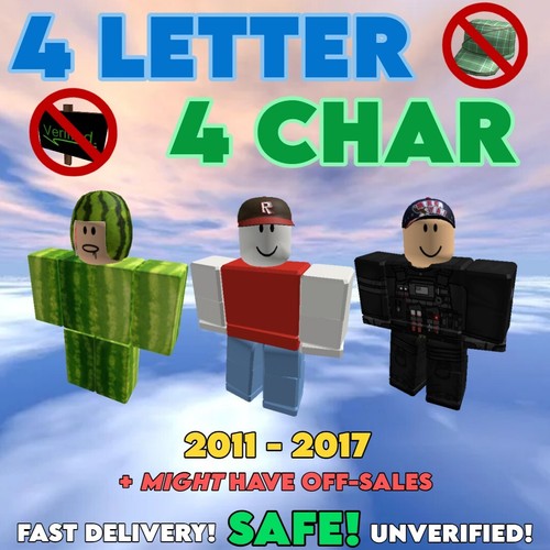 🔥4 LETTER/4 CHAR CHEAP OG ROBLOX | 2011 - 2017 | [SAFE&UNVERIFIED]🔥 | eBay