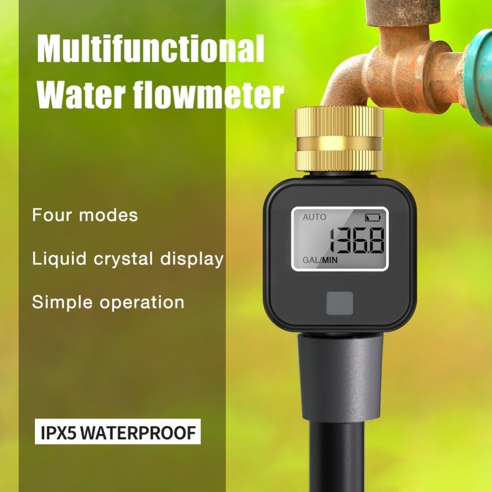 Brass Water Valve Flow Meter 34 Inch for BSP NH Thread with Filter ...