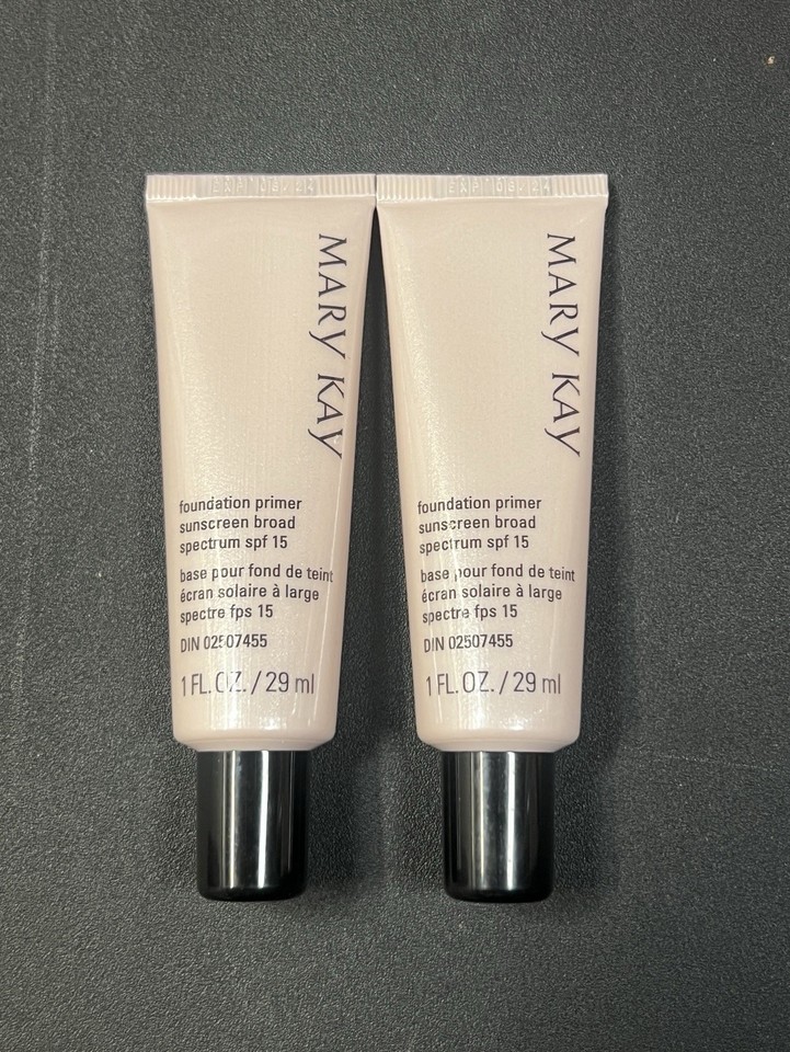 NIB Mary Kay Foundation Primer Sunscreen Broad Spectrum SPF 15 1 fl oz ...