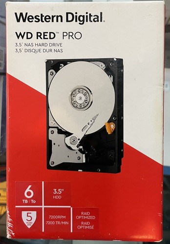 Western Digital Red Pro 6TB 3.5" Internal NAS Hard Drive, (Brand New ...