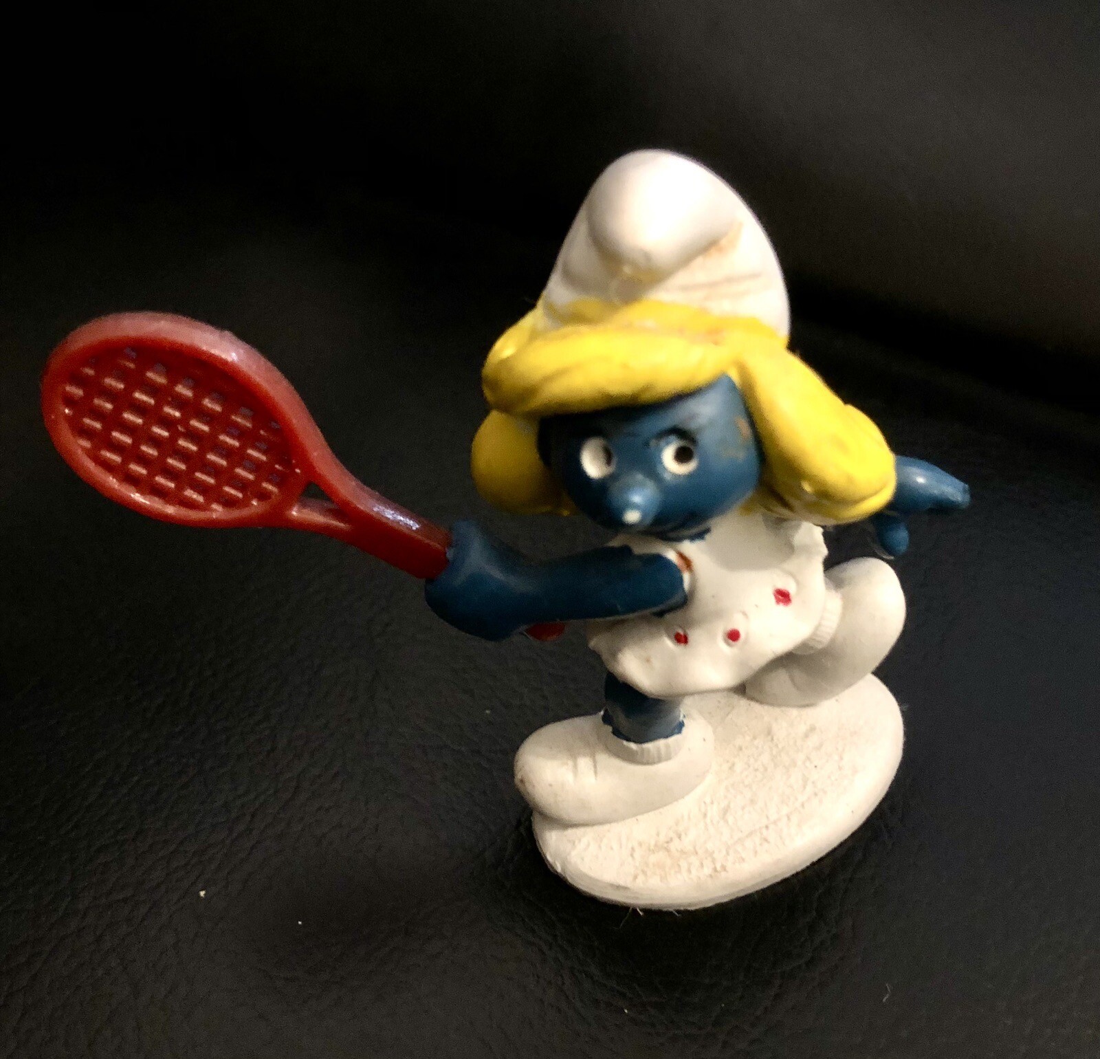 Smurfs Tennis Smurfette 20135 Smurf Vintage Figure Rare PVC Toy ...