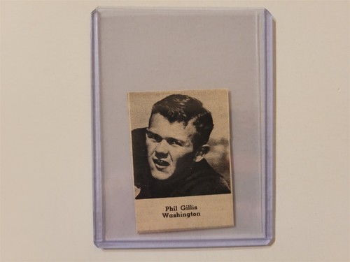 Phil Gillis University of Washington 1952 Football Pictorial Roto-Panel ...