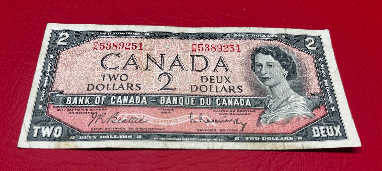 1954 BANK OF CANADA TWO DOLLARS 2$ BANK NOTE | eBay