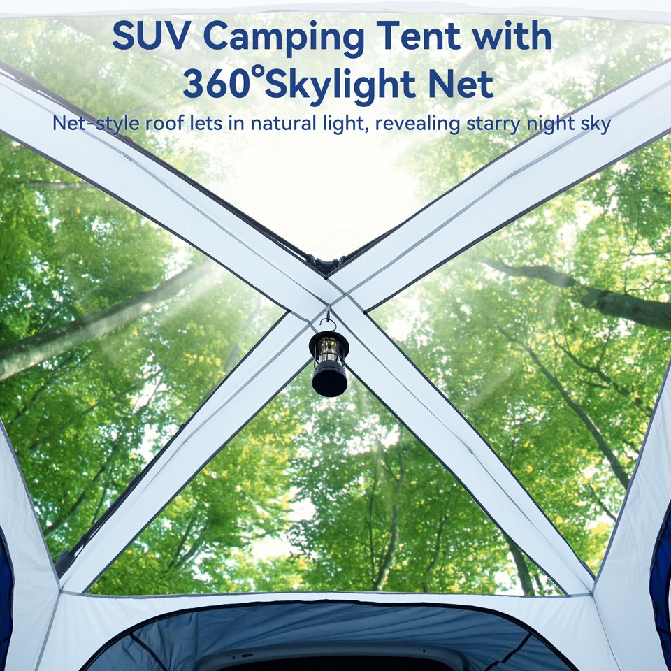 SLSY Pop Up Tent SUV Tent for Camping, 6-8 Person Car Camping Tent ...