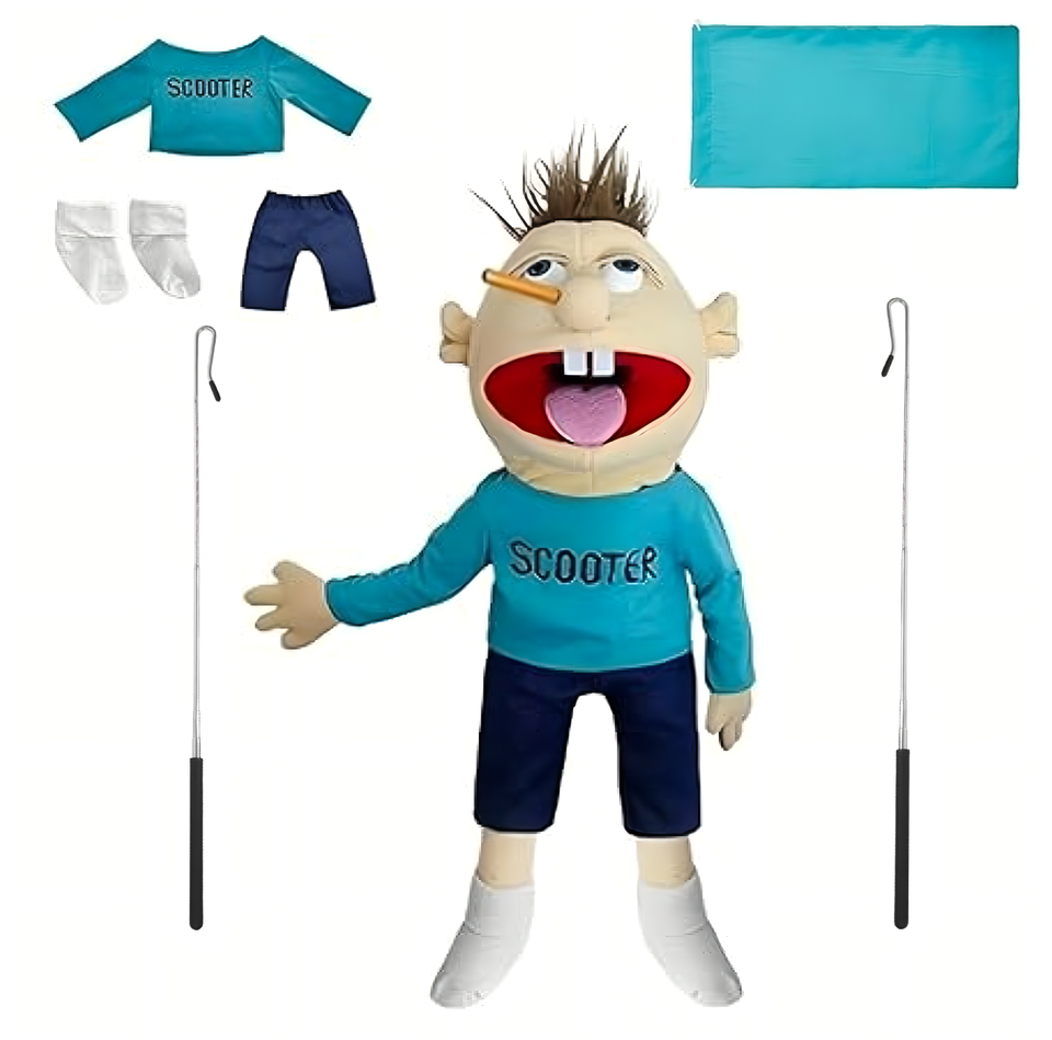 Jeffy Hand Puppet With Metal Rods | Joseph Cody Junior Plush Toy Doll ...