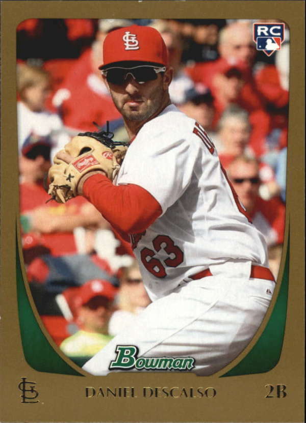 2011 Bowman Gold SP #215 Daniel Descalso Rookie St. Louis Cardinals RC ...