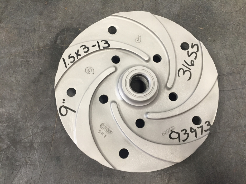 Goulds 3196MTi 1.5x3-13 ANSI Impeller, 316SS, 9"dia, Pattern No: 68720 ...