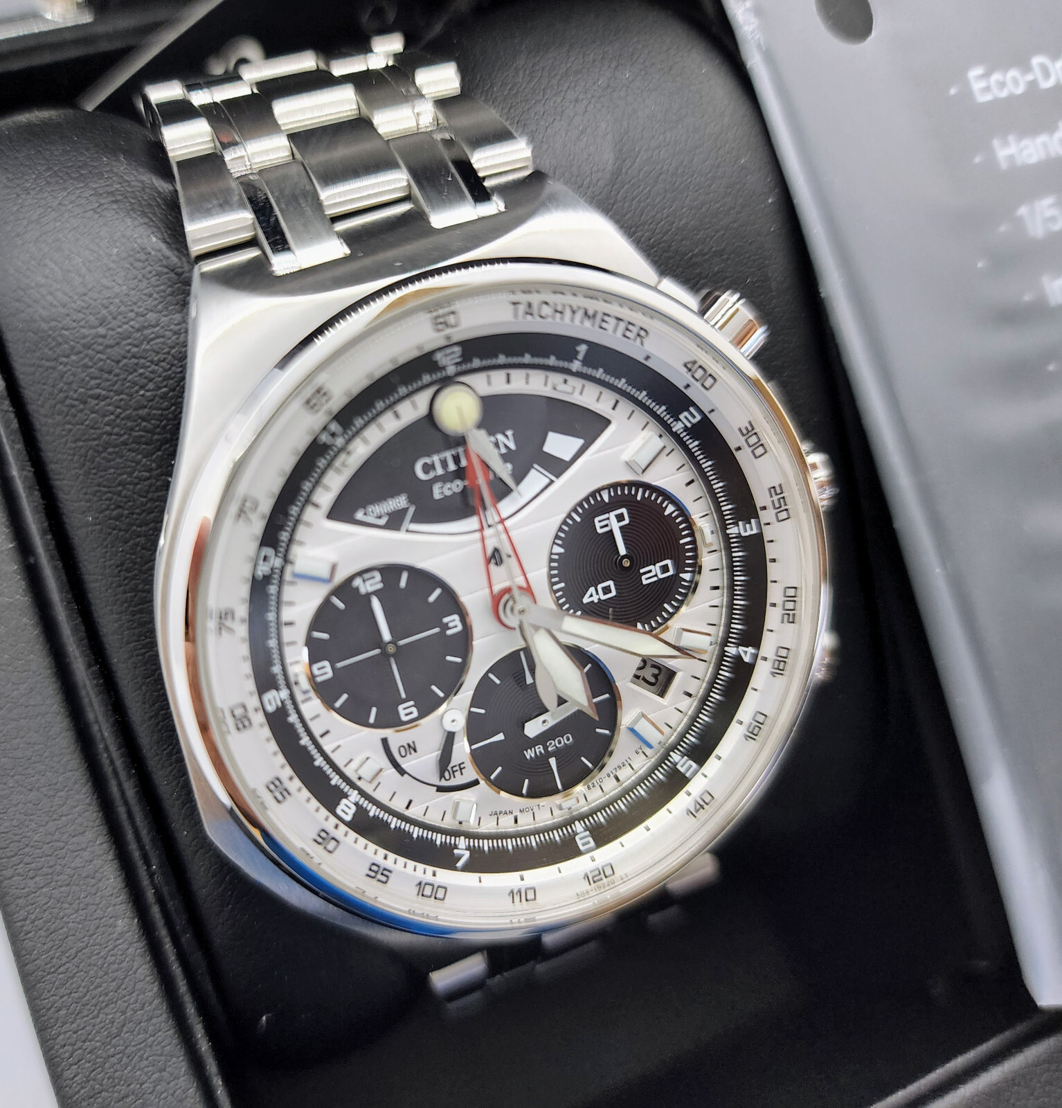 Citizen AV0090-50A Caliber 2100 Eco-Drive 44mm Silver Stainless Steel ...