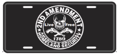 2nd Amendment Live Free 1789 Embossed License Plate 6"x12" License ...