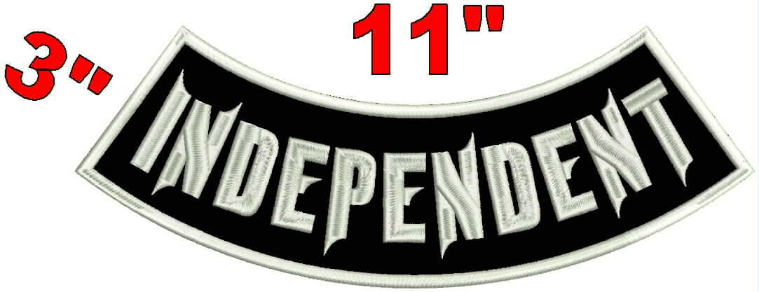 INDEPENDENT ROCKER PATCH BOTTOM SIDE NO CLUB LONER MOTORCYCLE BIKER SEW ...