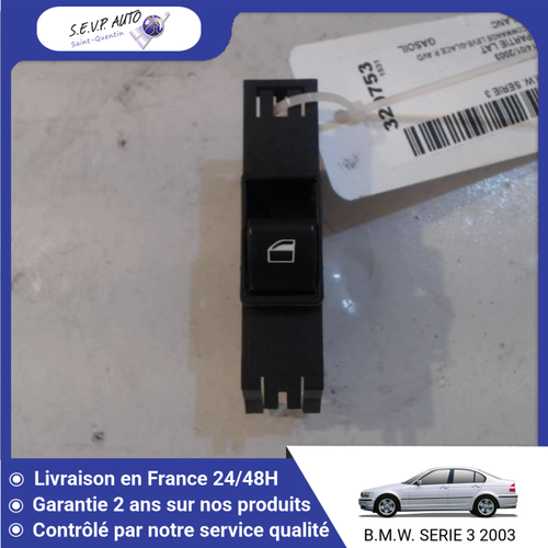 🇫🇷 COMMANDE LEVE-GLACE PORTE AVD BMW SERIE 3 ♻️ 61316902179 ...