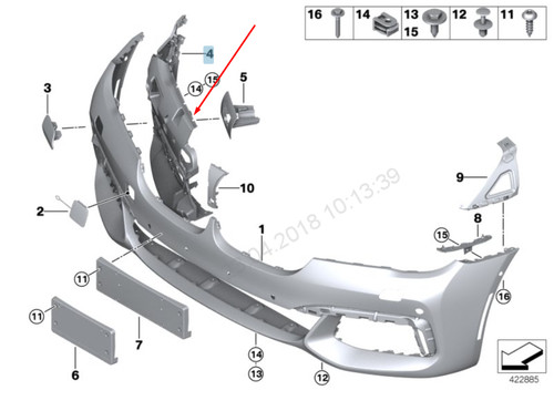 NEW BMW 7 G11 RIGHT FOG LIGHT BRACKET 51118061130 8061130 2016 OEM | eBay