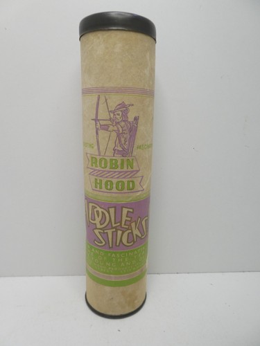 VINTAGE ROBIN HOOD FIDDLE STICKS GAME IN CYLINDER BOX WITH INSTRUCTIONS ...