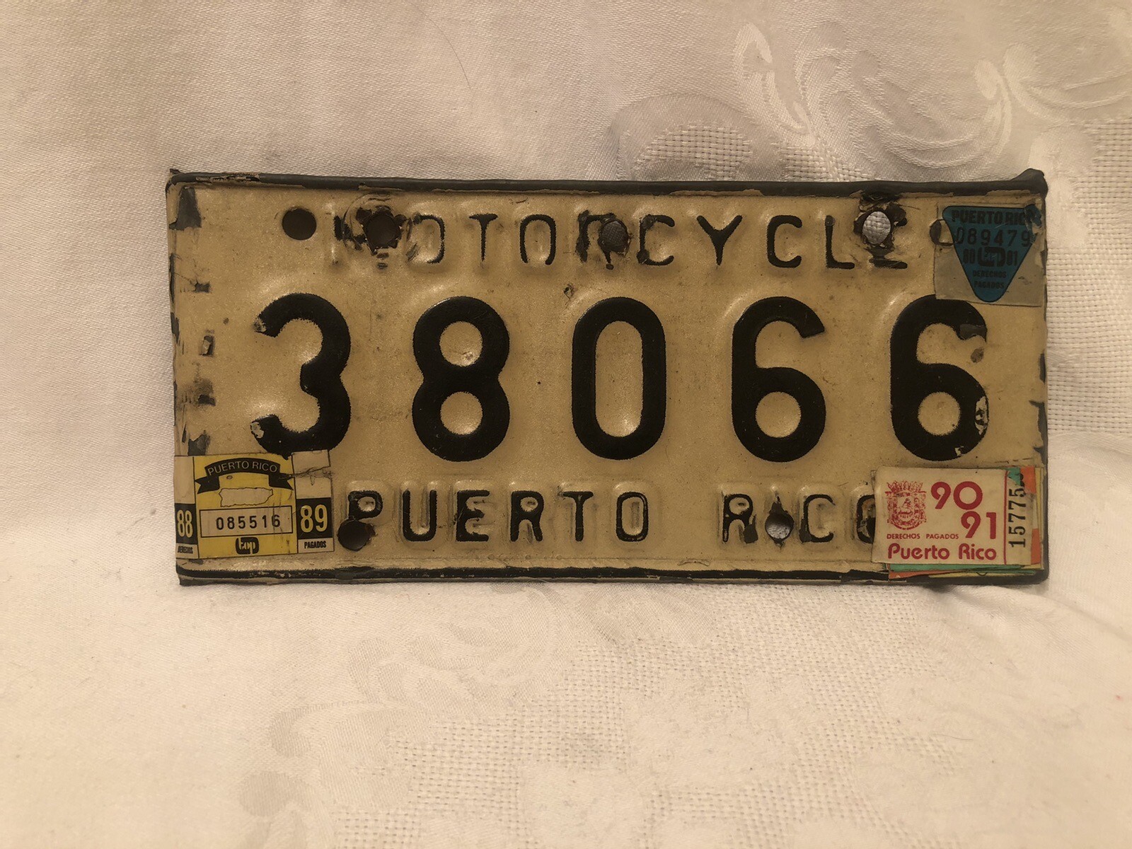 Original 1980’s Puerto Rico Motorcycle License Plate | eBay