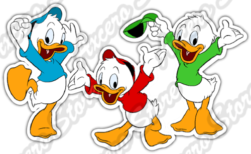 Huey Dewey Louie Scrooge McDuck Nephew Car Bumper Vinyl Sticker Decal 6 ...