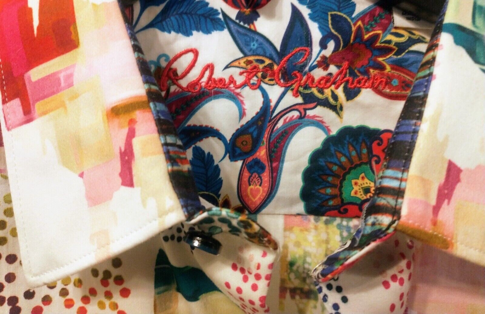 Robert Graham Avian Sport Shirt *Very Colorful* Size L | eBay