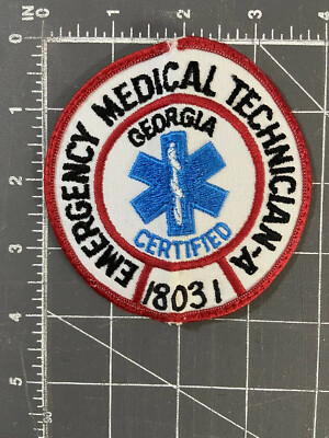 Vintage Georgia Certified Emergency Medical Technician - A 18031 Patch ...