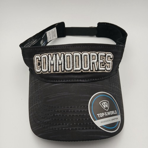 Vanderbilt Commodores Visor Hat Cap Black Snapback White Script Mesh ...