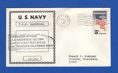 USS Razorback SS-394 Bremerton, WA January 4, 1965 | eBay