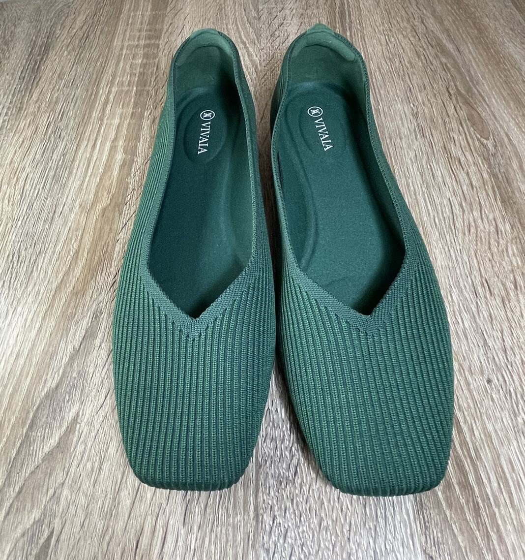 VIVAIA Women's Margot 2.0 Square-Toe V-Cut Flats LV5 … - Gem