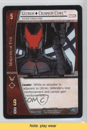 2005 VS System Marvel Avengers Ultron - Crimson Cowl #MAV-149 READ 0l2 ...