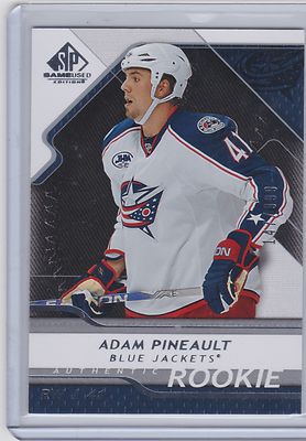08-09 2008-09 SP GAME USED ADAM PINEAULT ROOKIE RC /999 101 BLUE ...