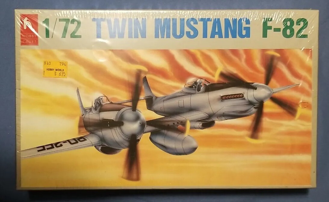 Brand New & Sealed Hobby Craft 1/72 Twin Mustang F-82 Plastic Model Kit ...