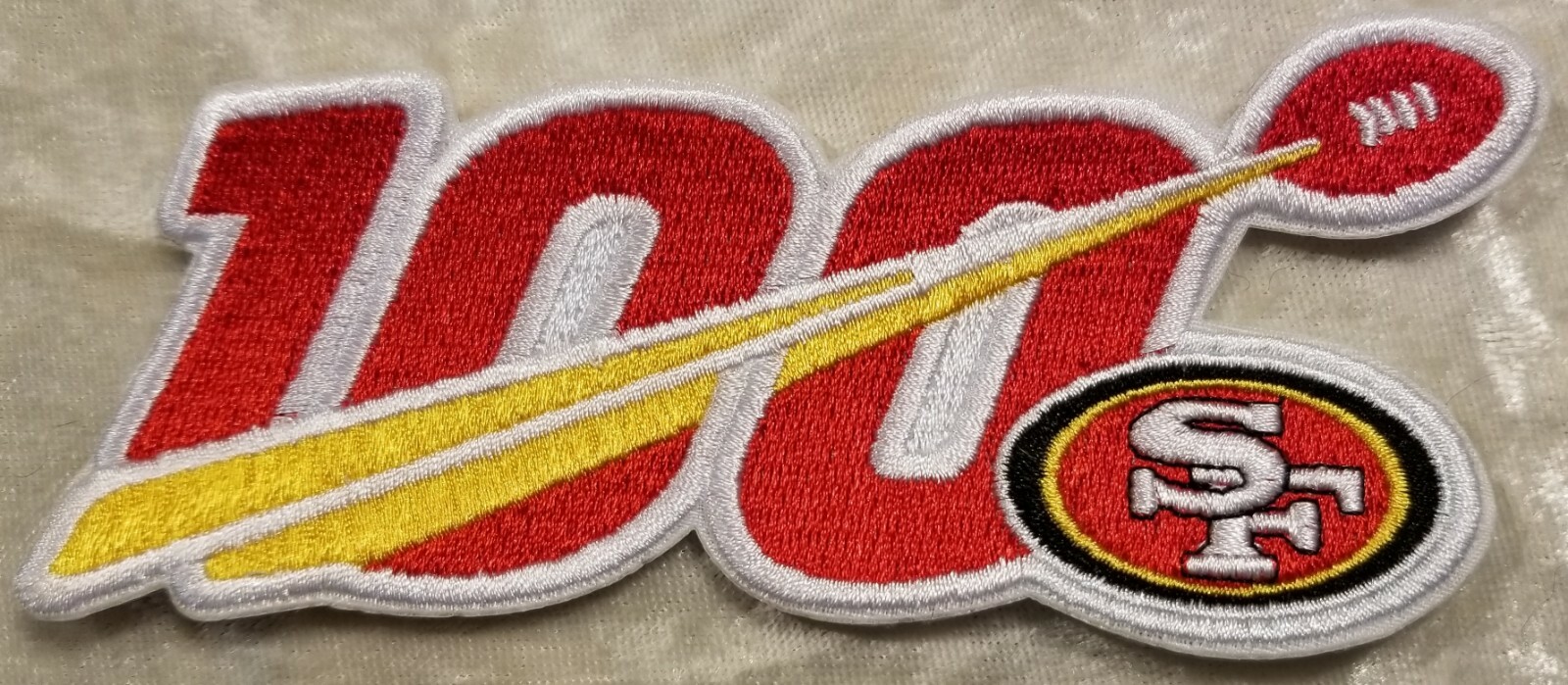 San Francisco 49ers NFL 100th Anniversary 5" Iron On Patch~ Free ...