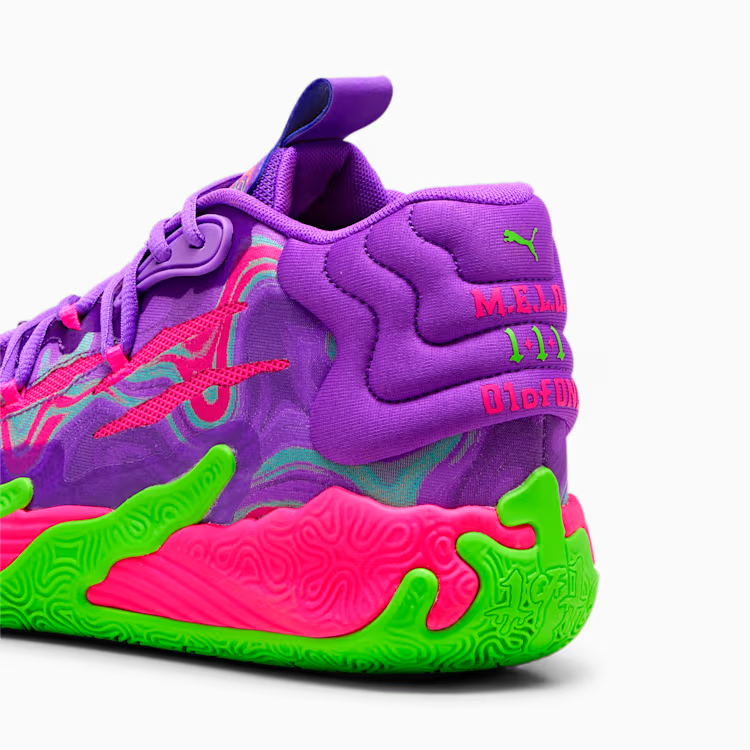 Puma MB.03 Toxic Mens US 14 Purple Green Pink Basketball Melo Nitro ...