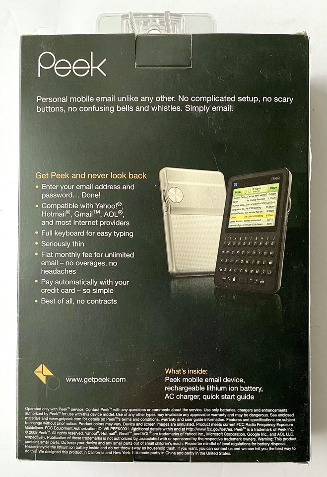 NIB Peek Mobile Simply Email Device, Cherry (Red) | eBay