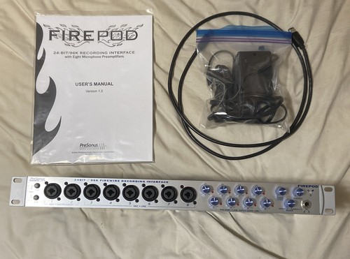 PreSonus Digital Audio Firepod 24BIT/96K Firewire Recording W/ Cables ...