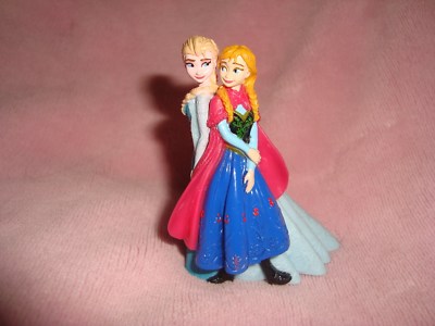 Frozen Disney Princess Elsa & Anna Plastic DecoPac Cake Topper 3" tall ...