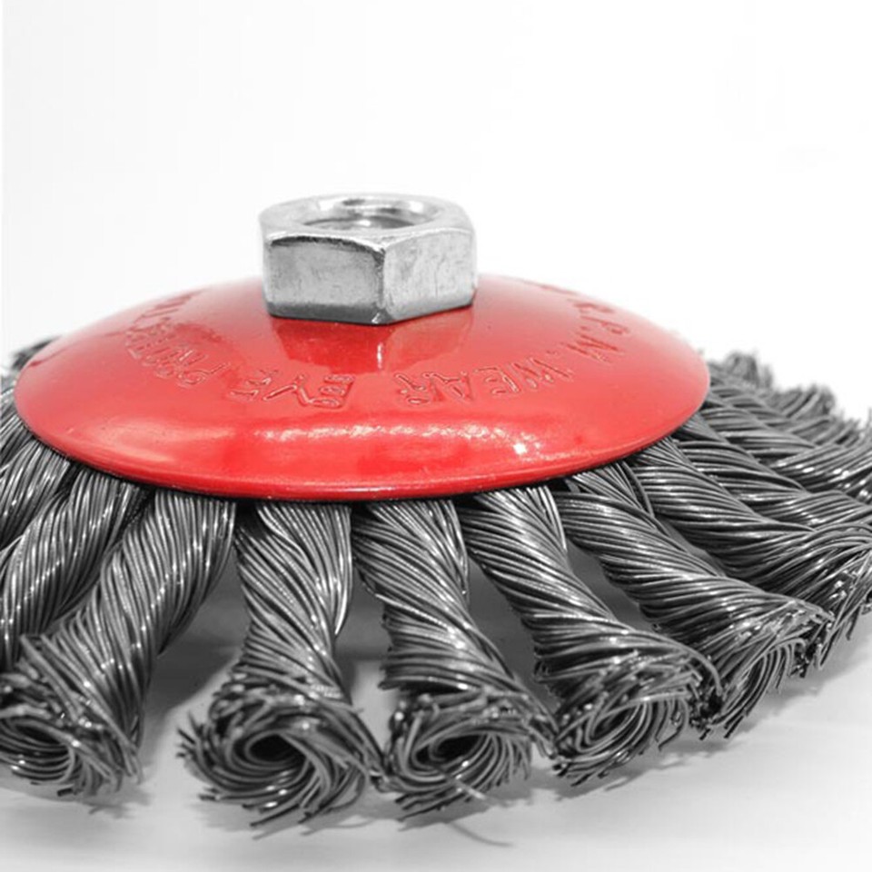 4pcs Angle Grinder Rotary Knot Flat Wire Wheel Brush Rust Removal ...