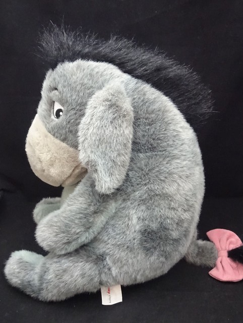 Disney 15 Inch Eeyore Sitting Detachable Tail Pink Bow Winnie The Pooh ...