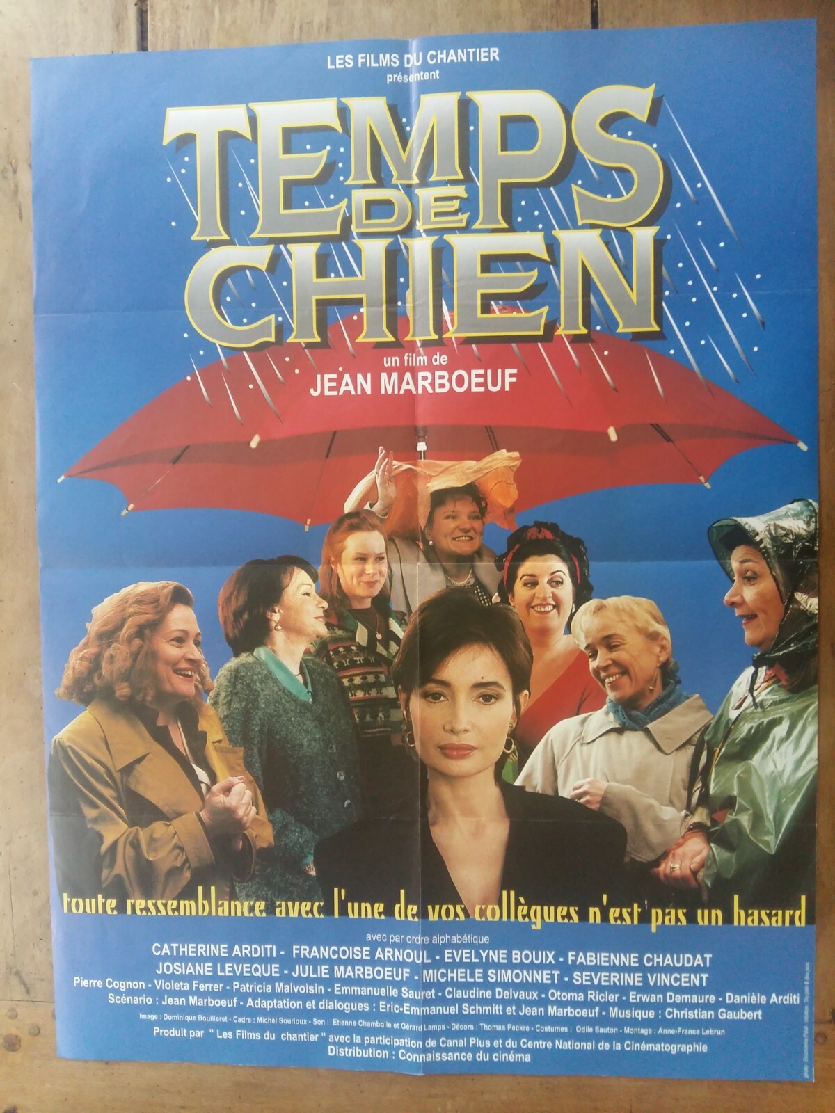 Affiche TEMPS DE CHIEN Jean MARBOEUF Catherine ARDITI Francoise ARNOUL ...