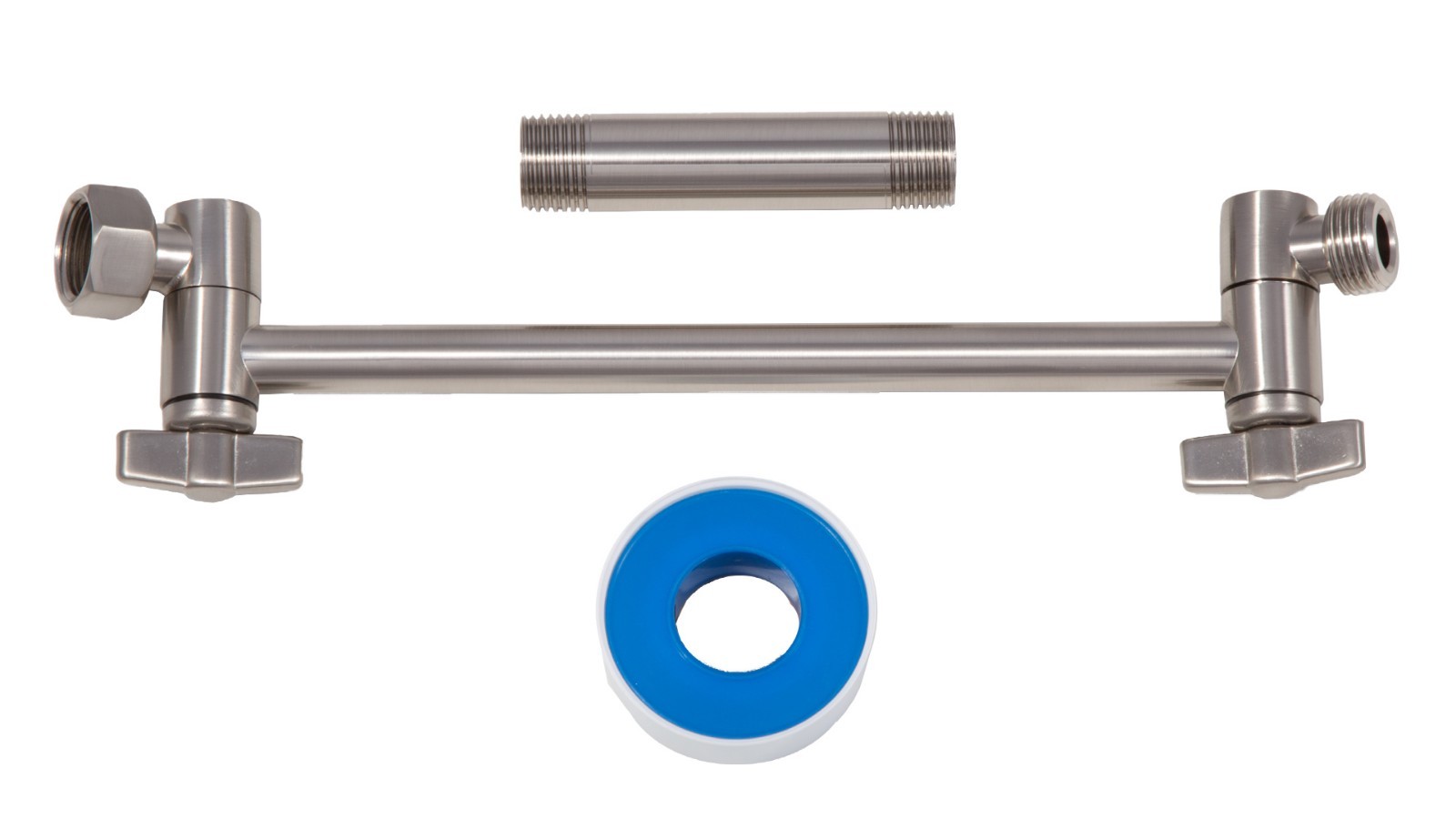 Adjustable Shower Head Extension Arm Kit - Brushed Nickel | eBay