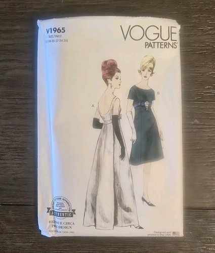 Vogue Pattern V1965 - Misses' Evening Dress - Vintage 1963 Sewing 18-26 ...
