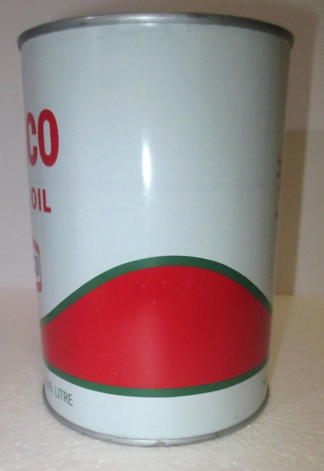 1968 TEXACO NOS QUART MOTOR OIL FULL METAL CAN VINTAGE GREAT CONDITION ...