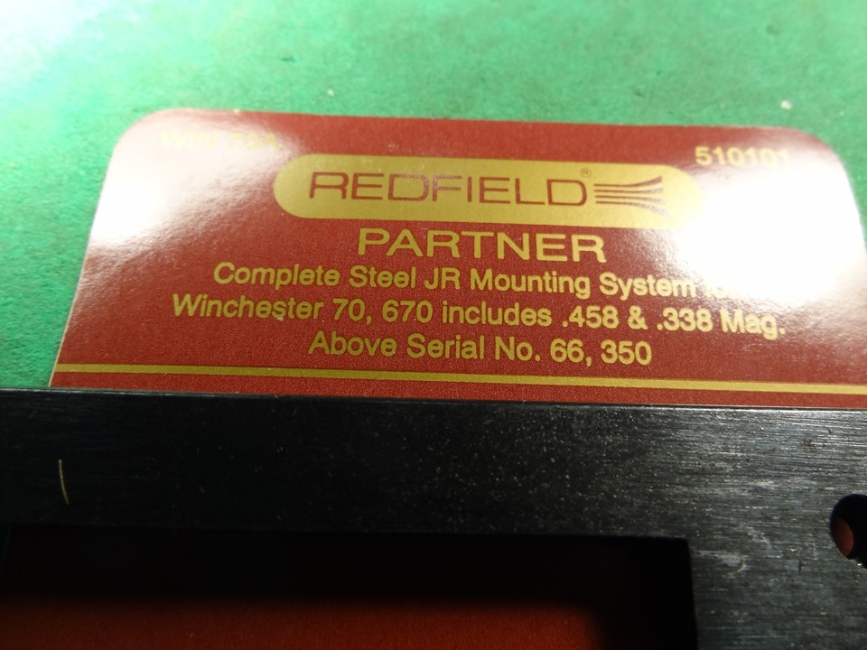 Redfield 1" Winchester 70 2 Pc. Base & Medium Rings Black New #R47 | eBay