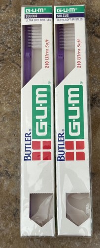 Lot Of 2 Butler GUM Sulcus Ultra Soft Bristles Toothbrush 210 | eBay