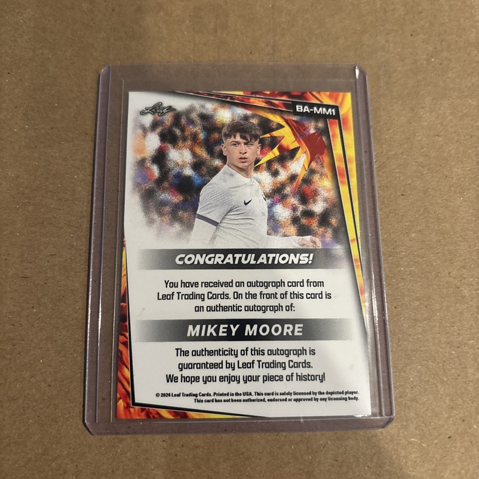 Mikey Moore Rookie Auto Football Card Tottenham Autograph First Card ...