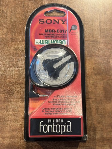 ** NEW OLD STOCK SONY MDR-E817 TWIN TURBO FONTOPIA EARPHONES FOR WALKMAN ** | eBay