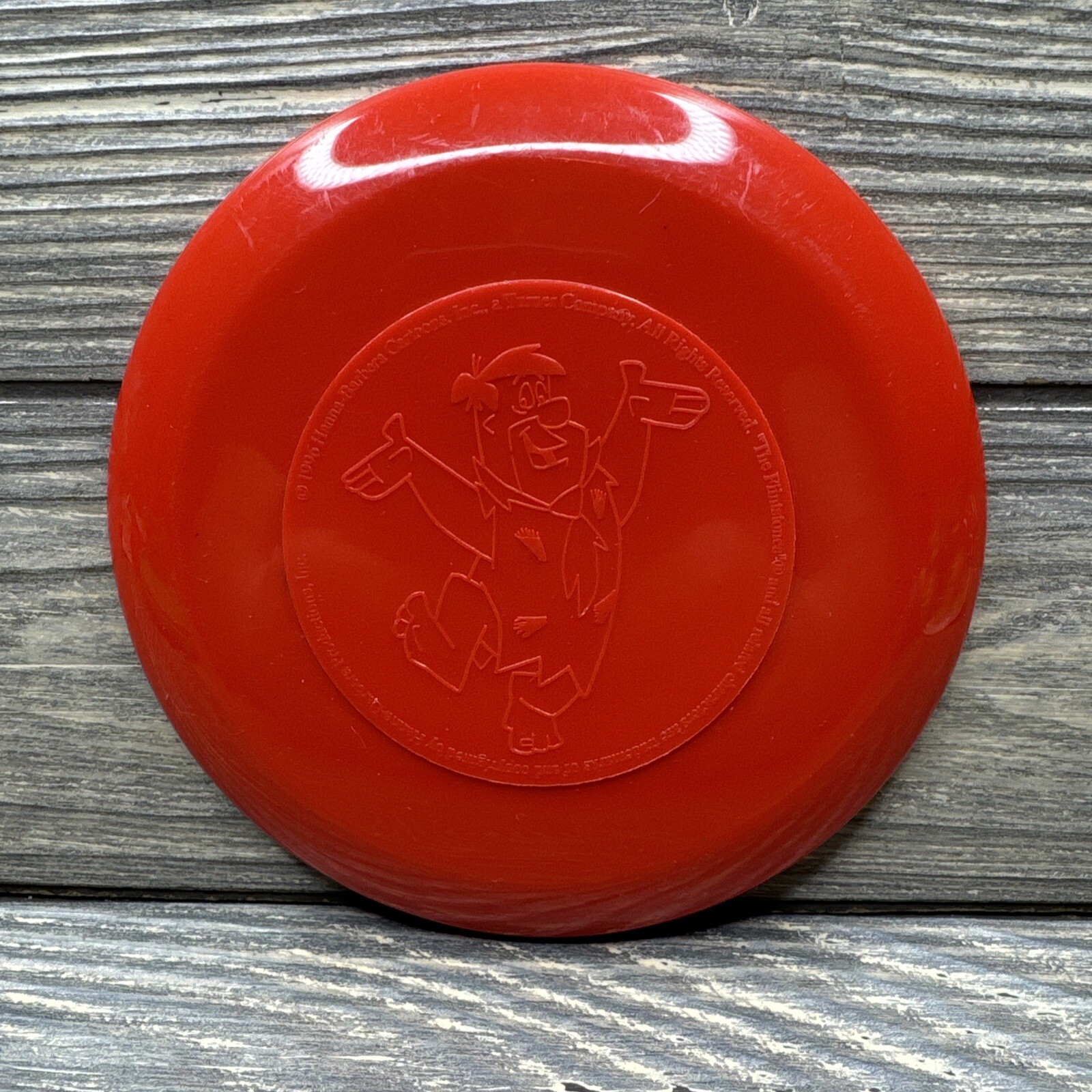 Vintage Hanna-Barbera 1996 Fred Flinstone Red Mini Frisbee Flying Disc ...
