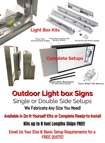 Light Box Sign Single or Double side Led Lighting Quotes for Complete ...