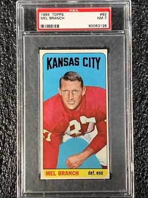 1965 Topps Football #92 Mel Branch PSA 7 | eBay