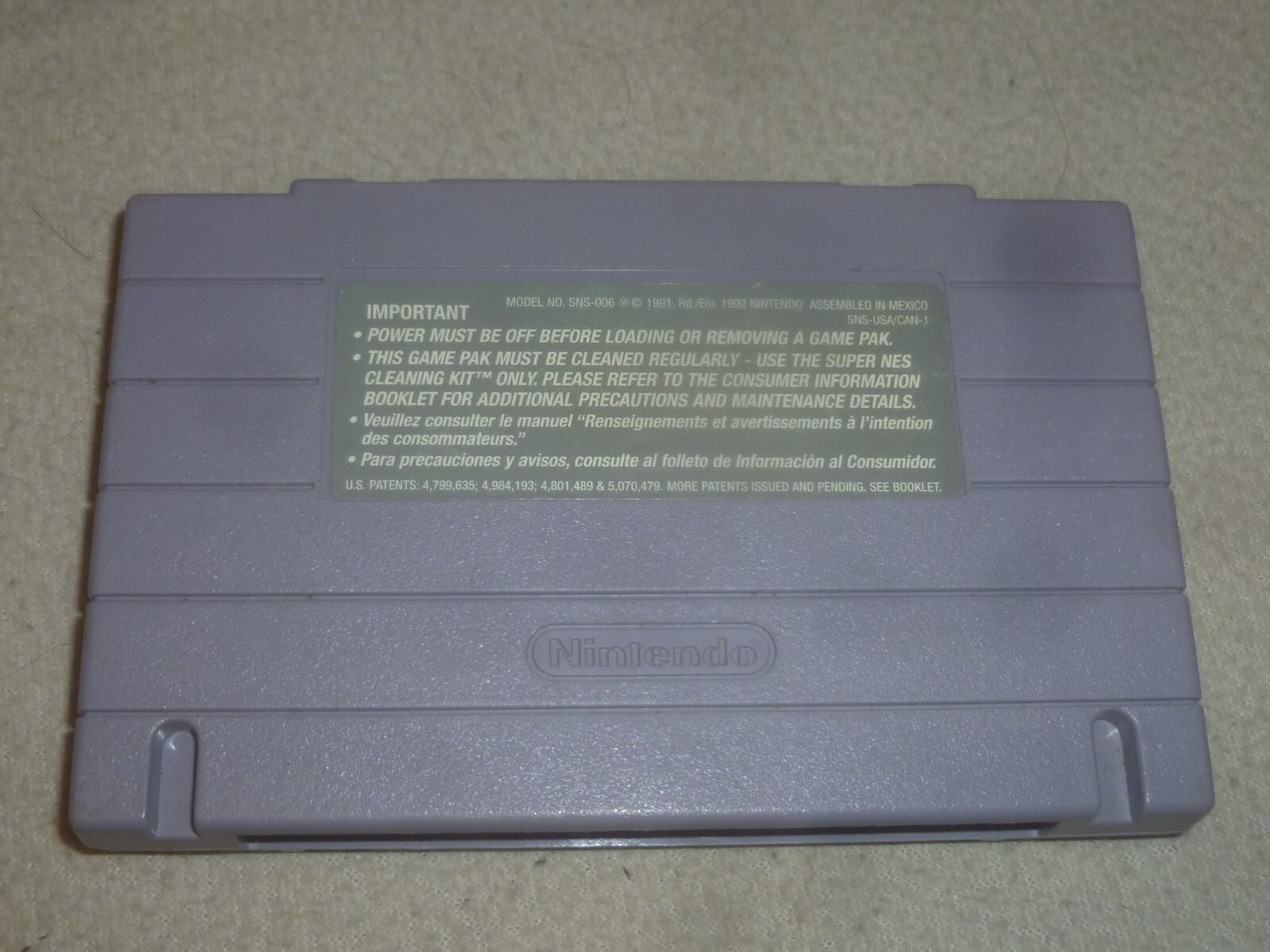 SUPER NINTENDO SNES GAME CARTRIDGE ONLY ARCADES GREATEST HITS JOUST ...