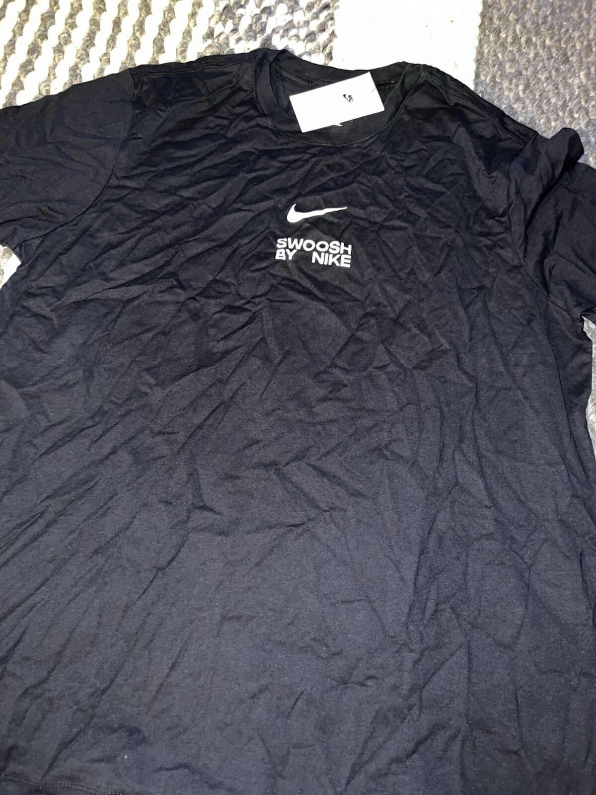 NWT Nike Sportswear Swoosh By Nike Men's Black T-Shirt Sz L-2XL FD1244 ...